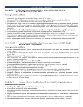 Sr.Logistics Officer Resume | PDF