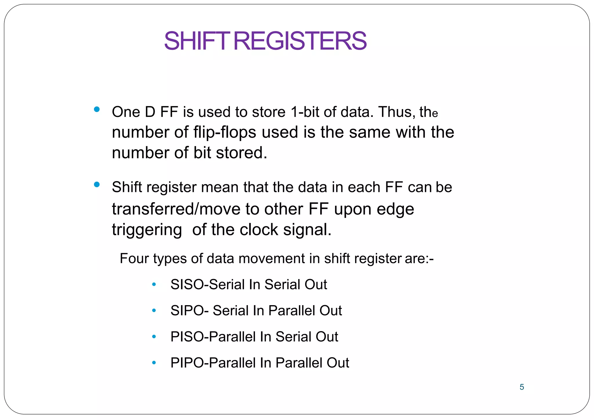 SHIFT REGISTERS | PPTX