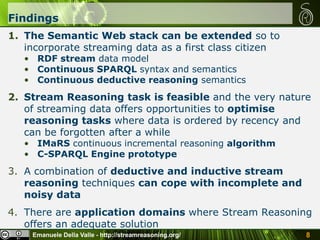 On Stream Reasoning | PPT
