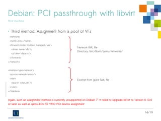 SR-IOV, KVM and Intel X520 10Gbps cards on Debian/Stable | PDF