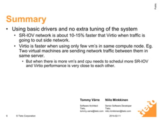 SR-IOV benchmark | PPTX | Computer Networking | Computing