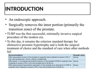 surgical management of benign prostate hypertrophy | PPTX