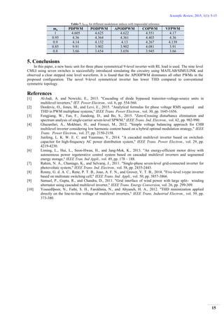 Performance Evaluation of a Three Phase Nine Level Inverter with Reduced Switch Count | PDF