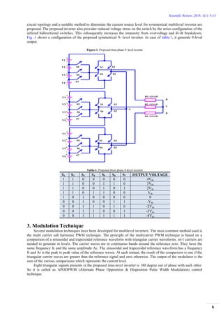 Performance Evaluation of a Three Phase Nine Level Inverter with Reduced Switch Count | PDF