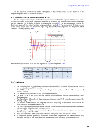 Disturbance Rejection with a Highly Oscillating Second-Order Process, Part II: PD-PI Controller ...