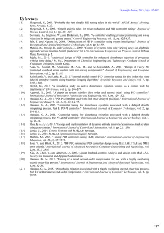 Disturbance Rejection with a Highly Oscillating Second-Order Process, Part II: PD-PI Controller ...
