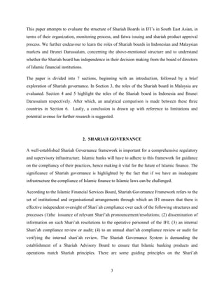 The Role of Shariah Board in Islamic Banks | PDF