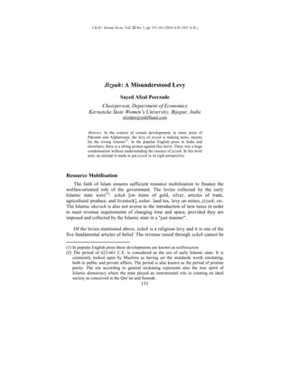 Jizyah: A Misunderstood Levy | PDF
