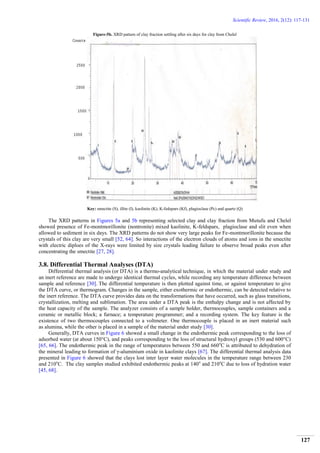 Concentration, Analysis and Characterization of Smectite Selected From ...