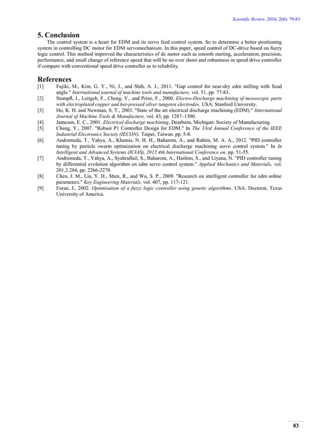 Controlling Of Edm Servo System Using Fuzzy Logic Controller Pdf