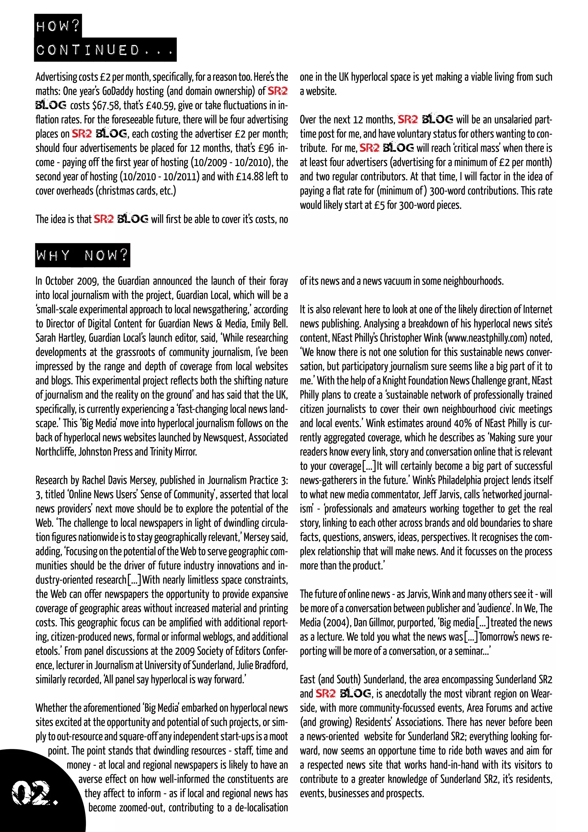 SR2 Blog - Concept Document | PDF