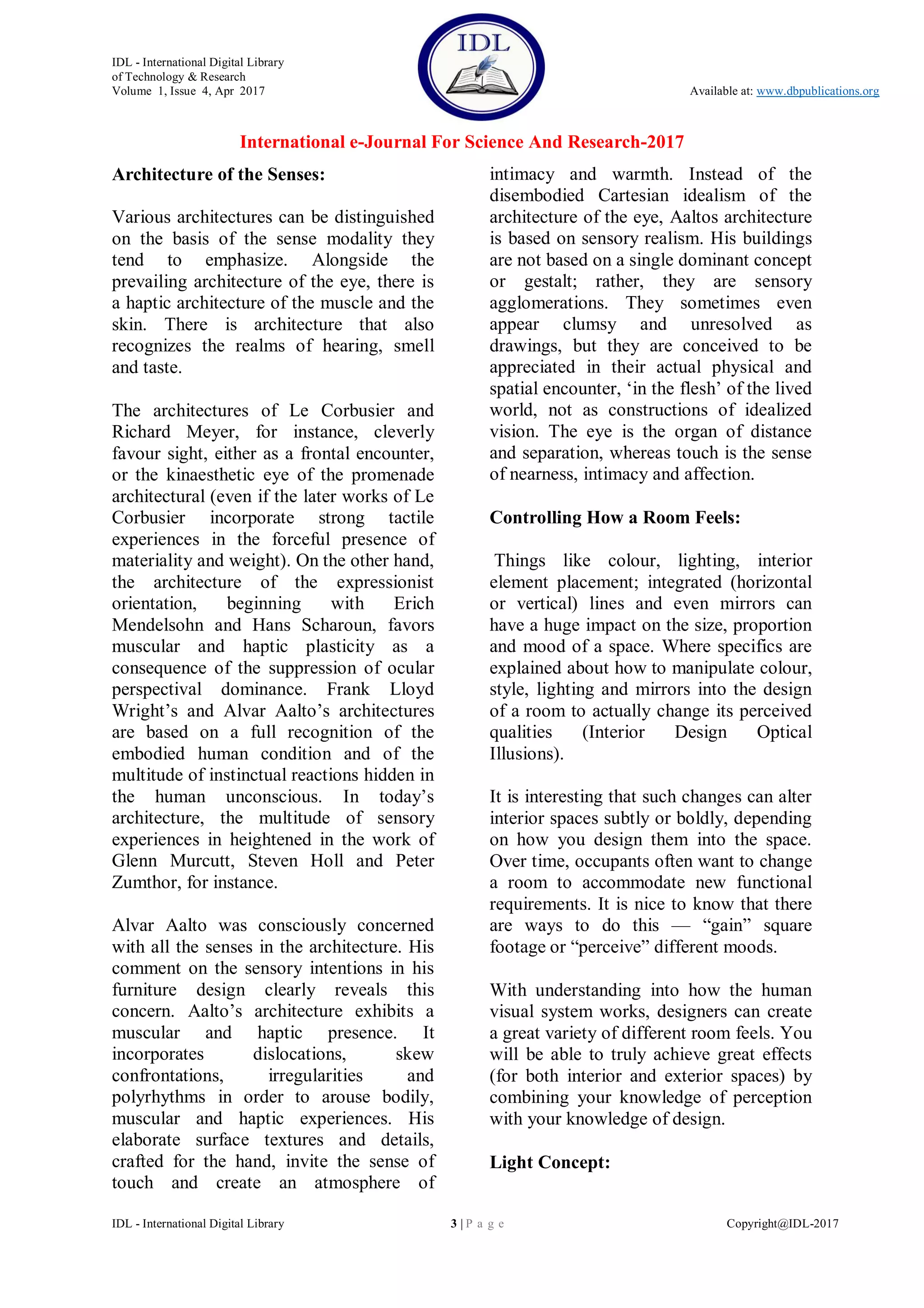 Architecture and Human Senses | PDF
