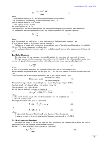 Development of a Belt Conveyor for Small Scale Industry | PDF