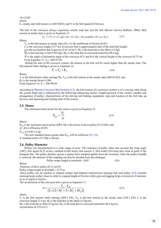 Development of a Belt Conveyor for Small Scale Industry | PDF