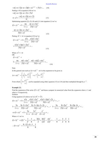 Anekwe's Corrections on the Negative Binomial Expansion | PDF