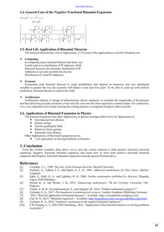 The Mystical Corrections on the Fractional Binomial Expansion | PDF