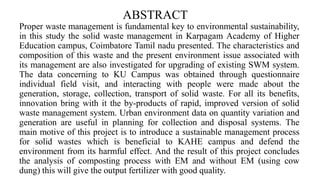 Solid waste management ppt | PPTX