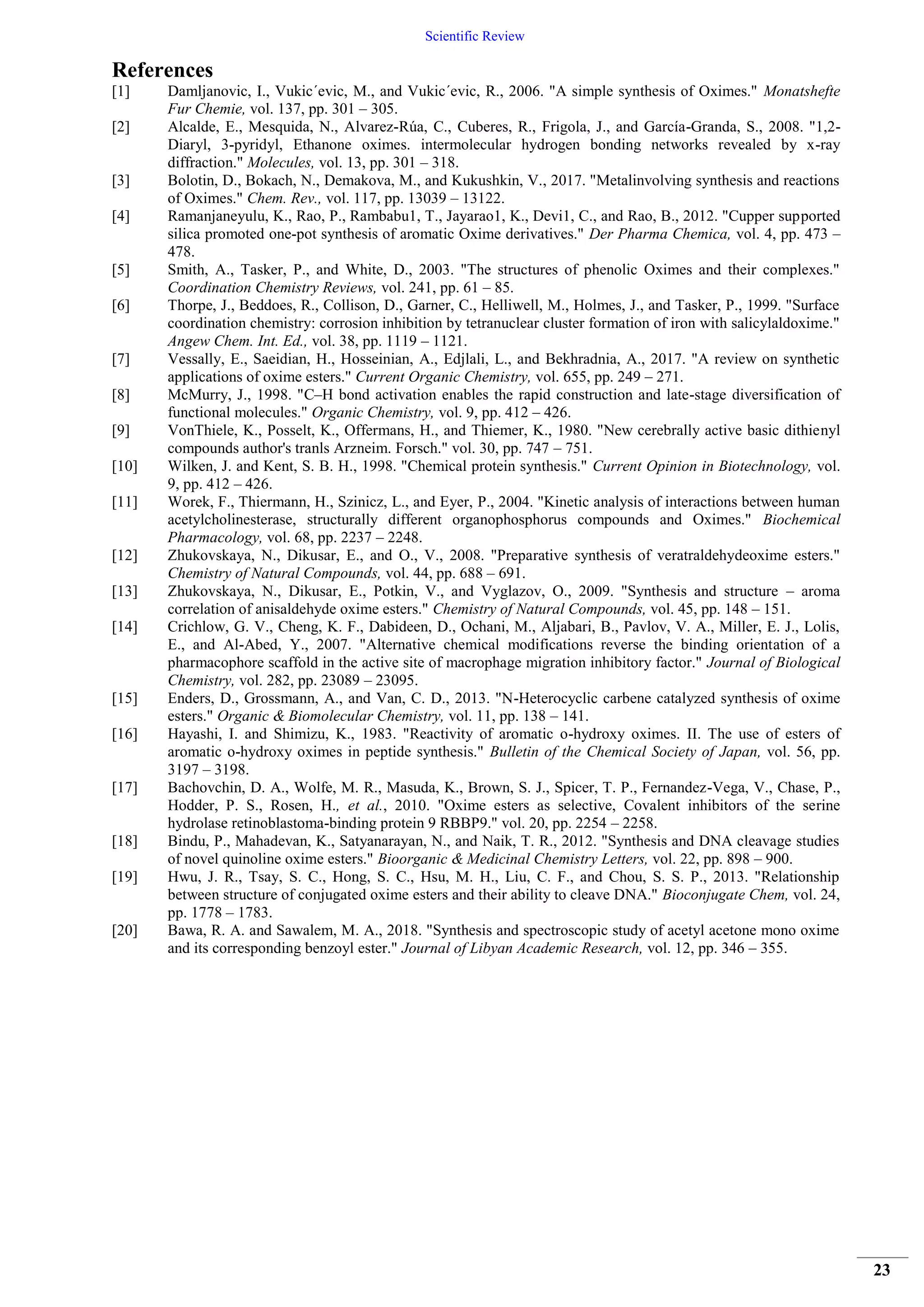 Synthesis of Some Unsymmetrical Dioxime Esters Using the Acetylacetone ...