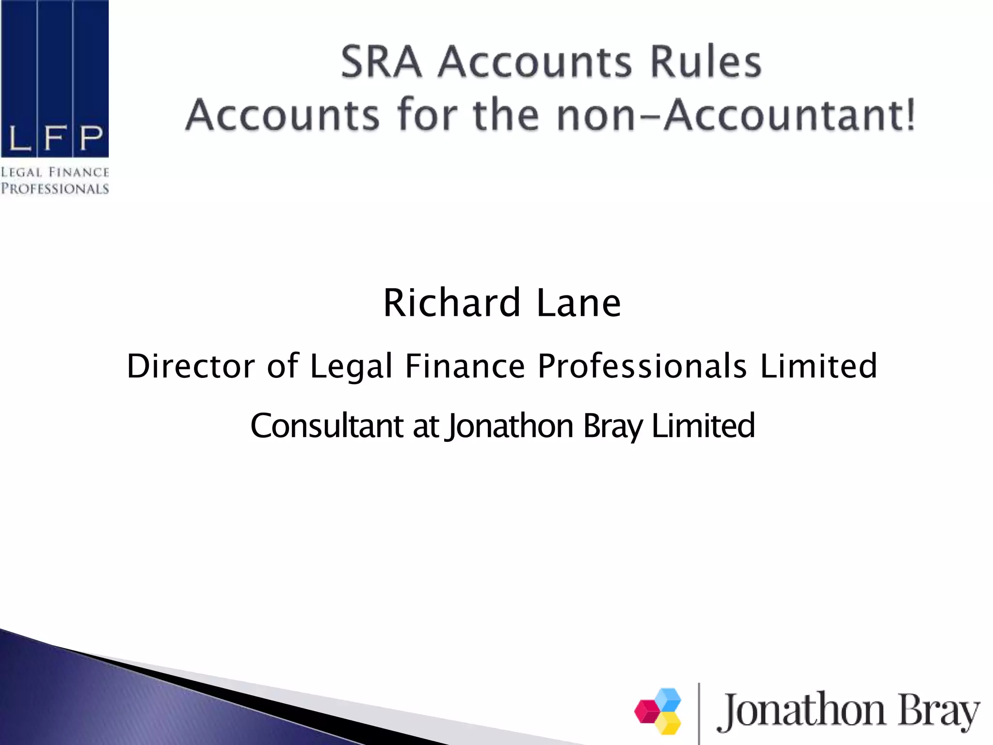 SRA Accounts Rules for Non-Accountants | PPT