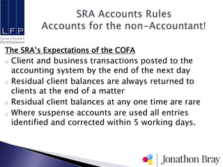 SRA Accounts Rules for Non-Accountants | PPT