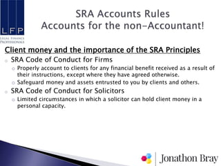 SRA Accounts Rules for Non-Accountants | PPT