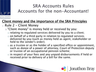 SRA Accounts Rules for Non-Accountants | PPTX