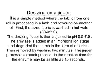 Presentation on Textile Desizing | PPTX