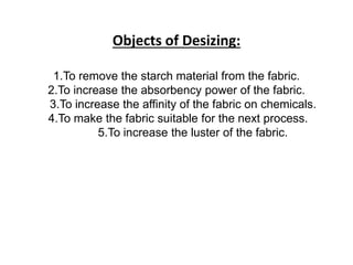 Presentation on Textile Desizing | PPTX