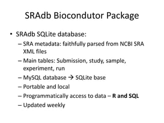 SRAdb Bioconductor Package Overview | PPTX | Databases | Computer Software and Applications