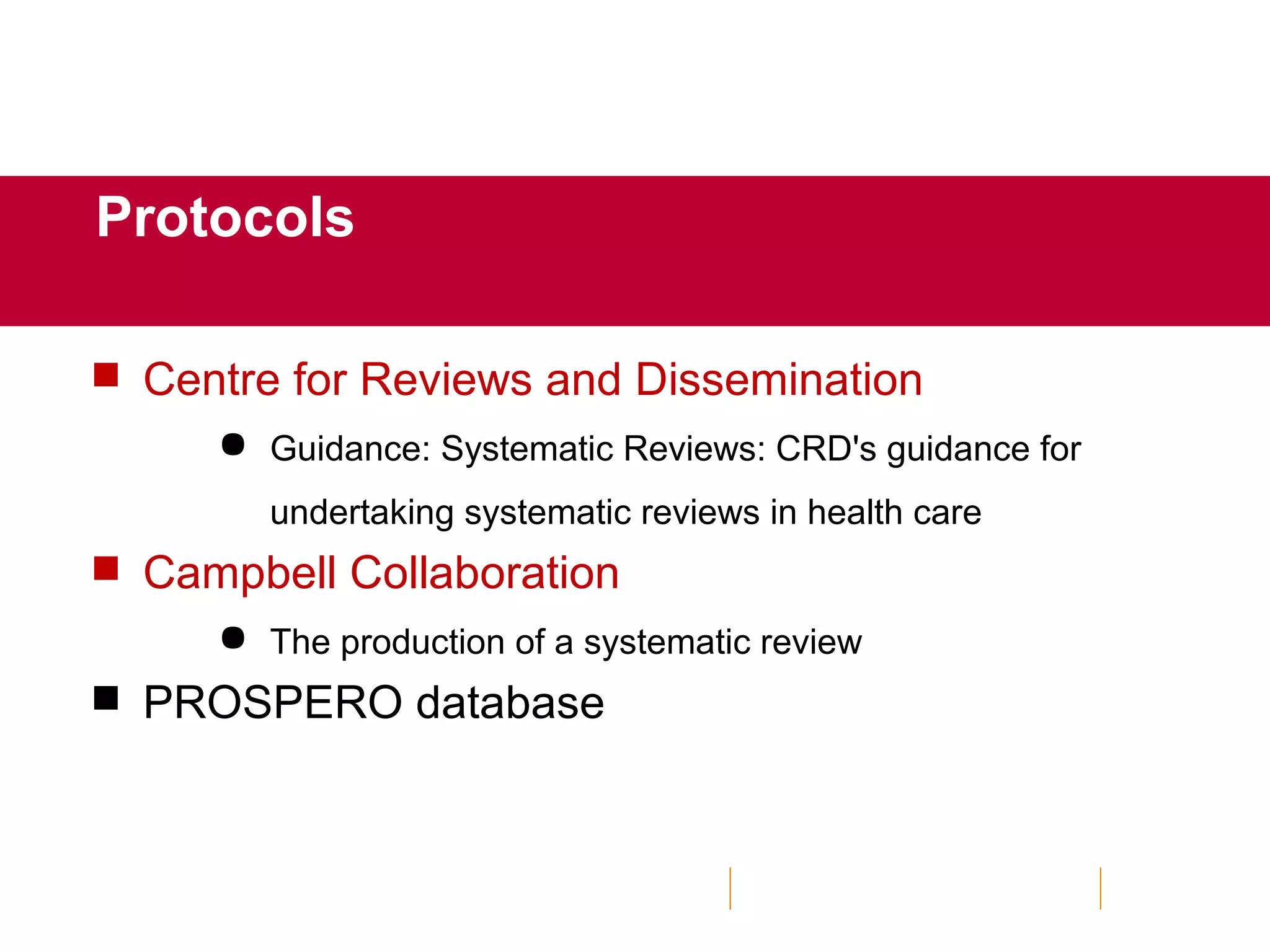 Systematic (searching for a) Review | PPT