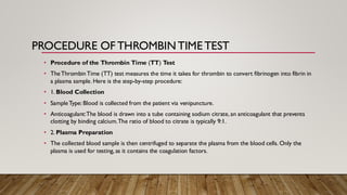 Clinical laboratory technology - Thrombin time | PDF