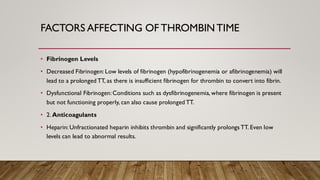 Clinical laboratory technology - Thrombin time | PDF