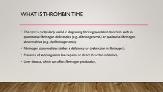 Clinical laboratory technology - Thrombin time | PDF