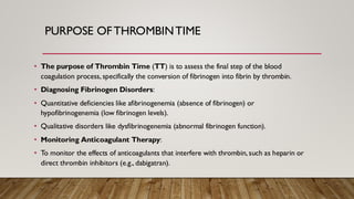 Clinical laboratory technology - Thrombin time | PDF | Blood Disorders ...