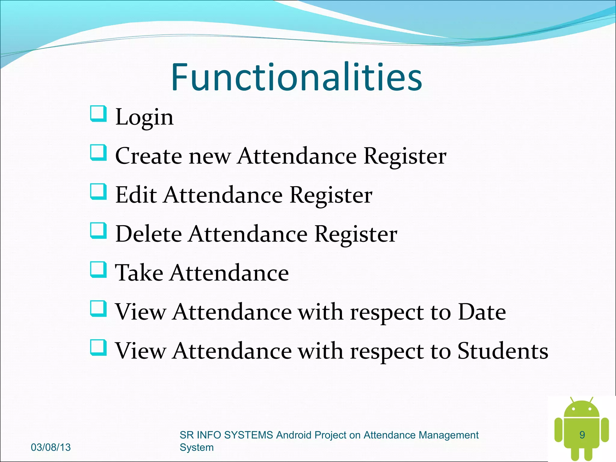Srand002 attendance management system | PPT