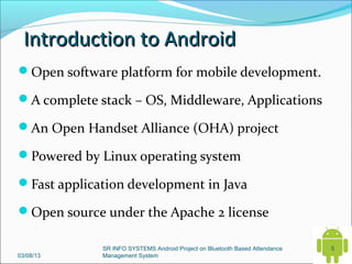 Srand022 bluetooth based attendance management system | PPT