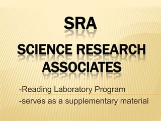 Science Research Associates SRA | PPSX