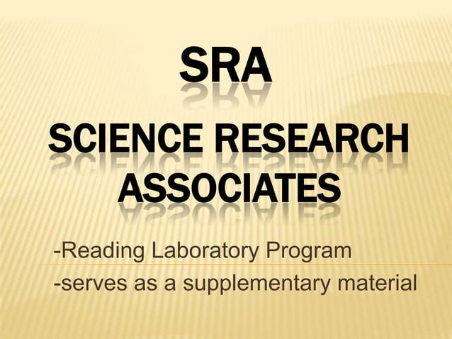 Science Research Associates SRA | PPSX