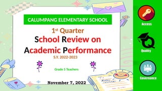 School Review of Academic Performance Quarter 1-Grade 5-SY2022-23.pptx