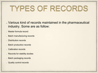 Standard operating procedures, records and good practice of production ...