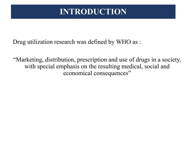 Drug Utilization research | PPTX