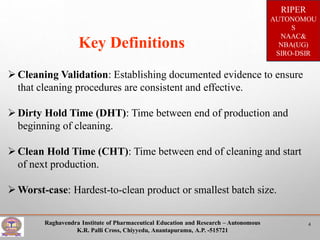 Cleaning validation and regulatory guidelines | PDF