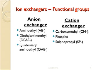 ion exchange and gel permetion chromatography | PPT