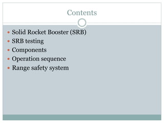 NASA SLS Solid Rocket Booster - Complete Explanation | PPTX