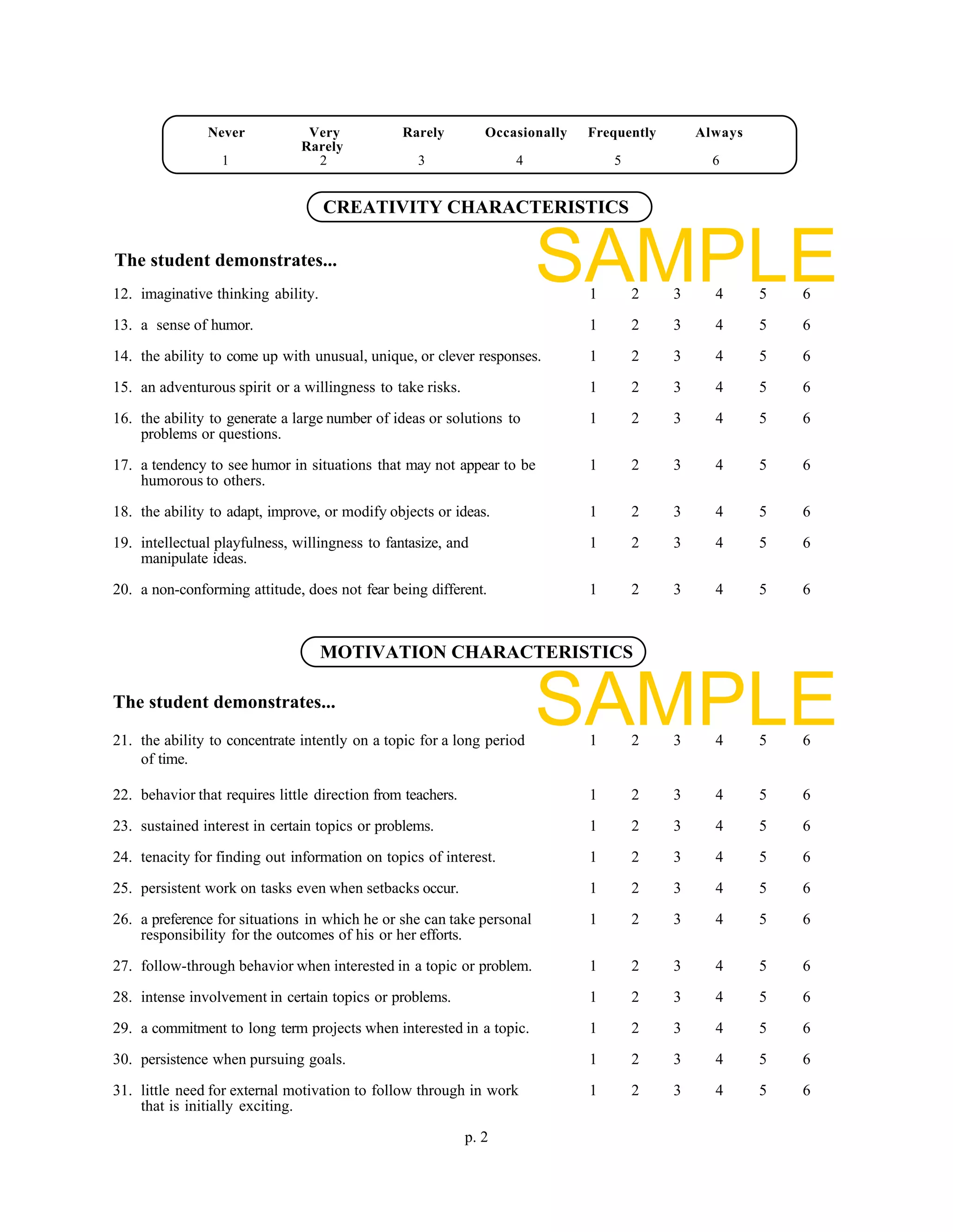 SRBCSS Scale | PDF