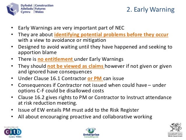 CFW NEC Management of change under the NEC3