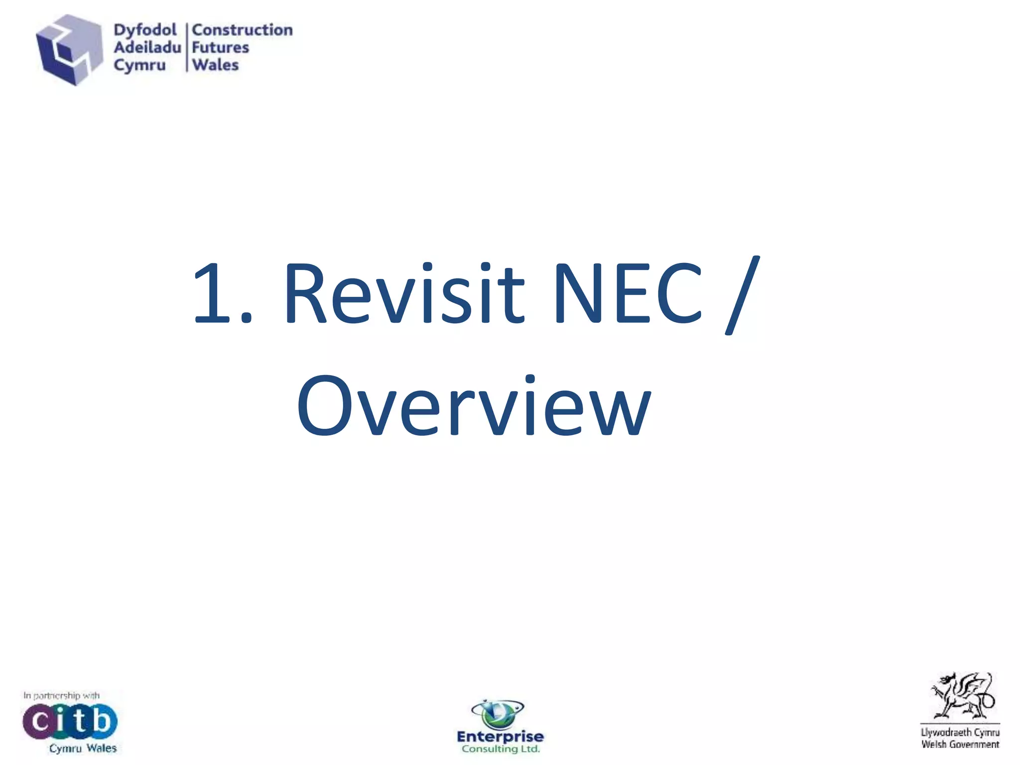 Construction Futures Wales - NEC3 Workshop - Understanding Works Information & Contract Data | PPTX