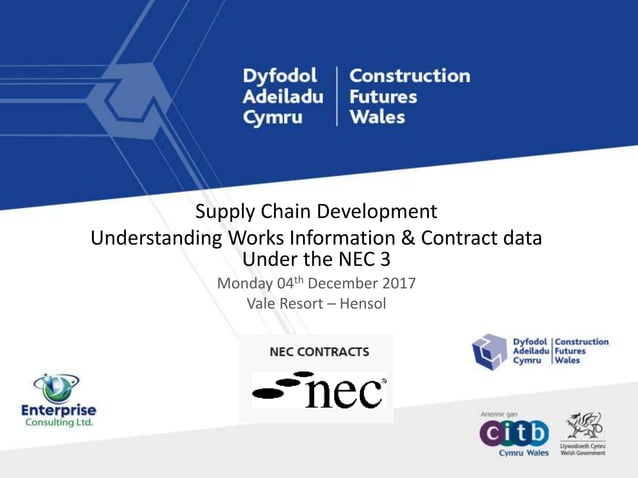 Construction Futures Wales - NEC3 Workshop - Understanding Works ...
