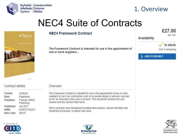 Construction Futures Wales - NEC3 Workshop - Understanding Works Information & Contract Data | PPTX