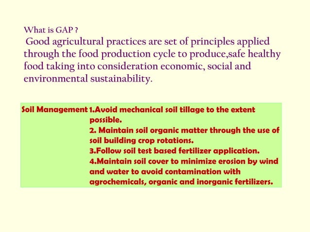 Good agricultural practices | PPTX